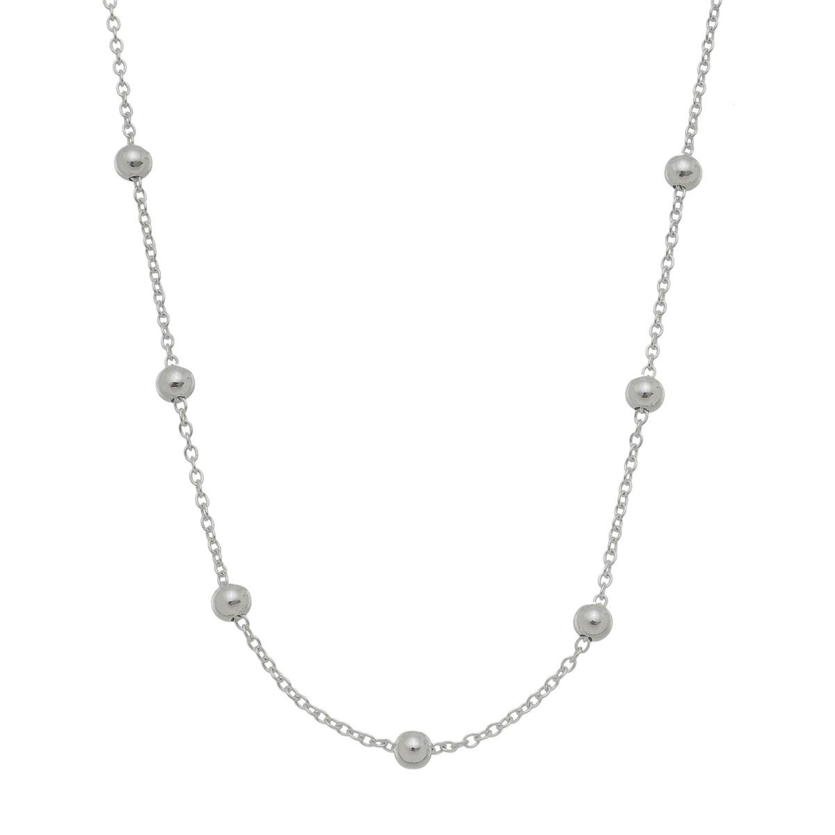 Colar de Prata 925 com Bolinhas 50cm
